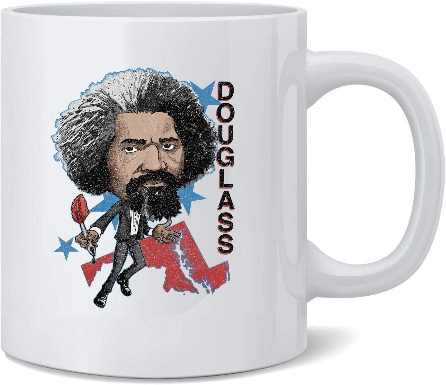 Frederick Douglass Retro History Hero Caricature Ceramic Coffee Mug Tea ...