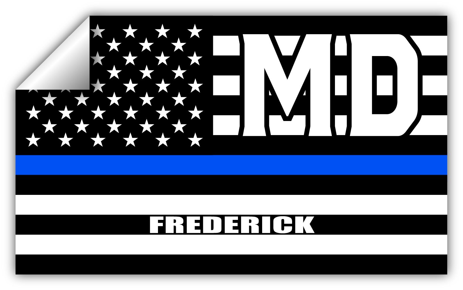 Frederick MD Maryland Frederick County Thin Blue Line Stealthy USA Flag ...