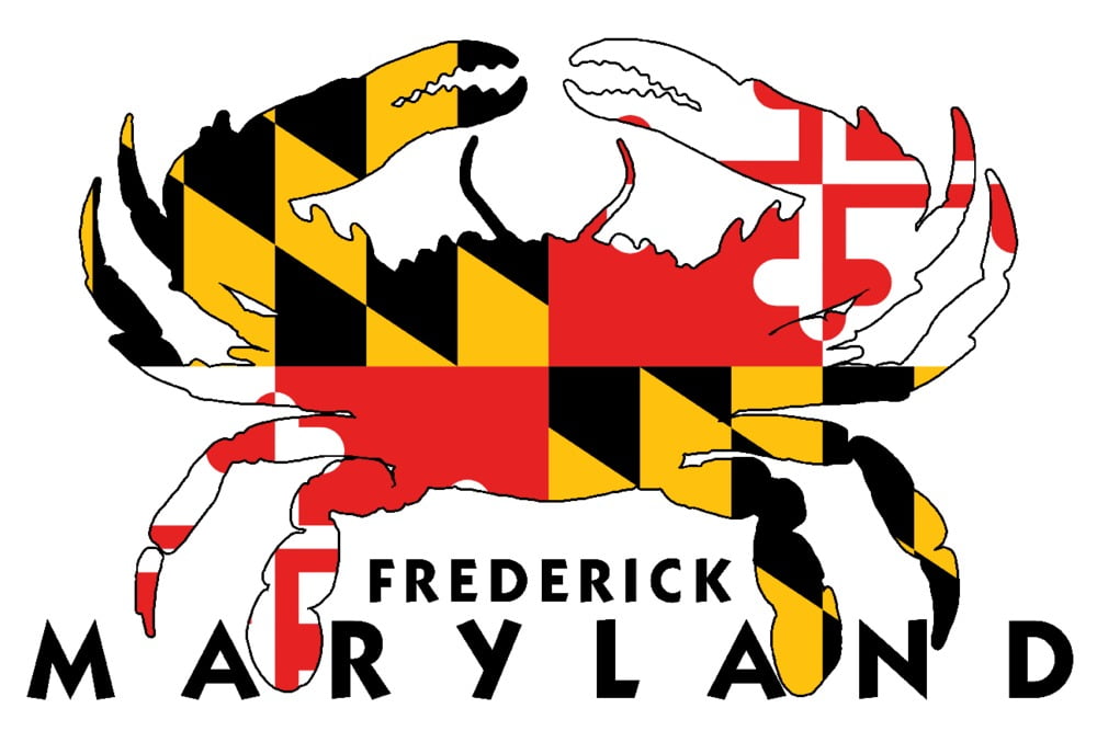Frederick, Maryland, Crab Flag, White Background (24x36 Giclee Gallery ...