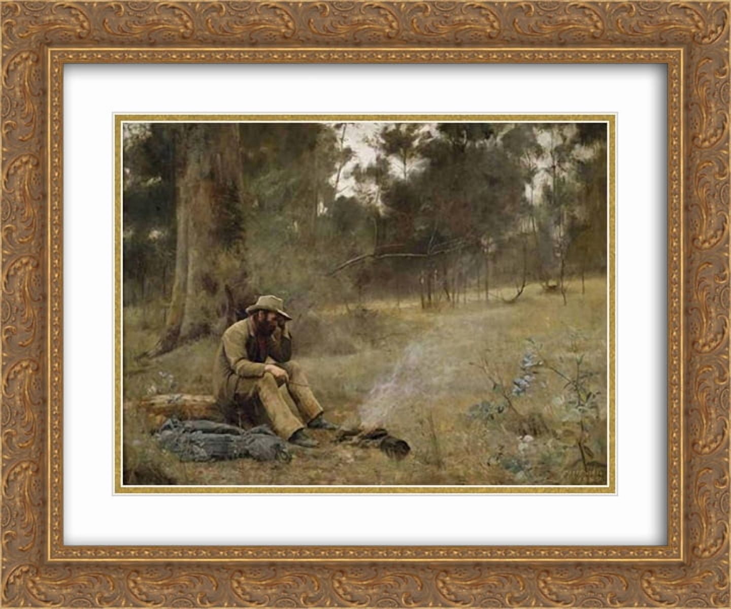 Frederick McCubbin 2x Matted 24x20 Gold Ornate Framed Art Print 'Down ...
