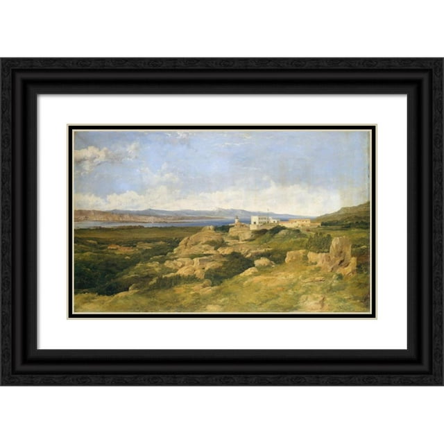 Frederick Richard Lee 18x13 Black Ornate Wood Framed Double Matted ...