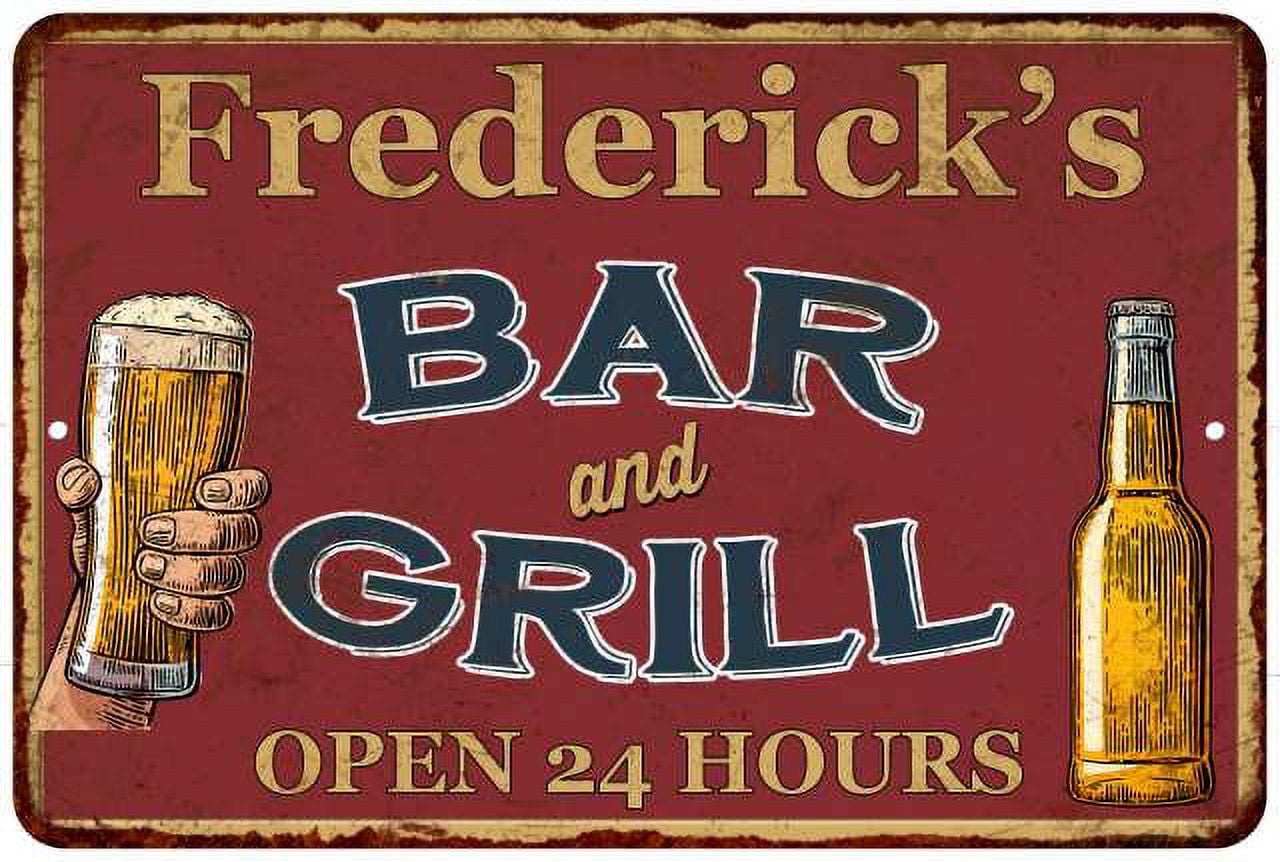 Frederick's Red Bar and Grill Rustic Sign Decor 8x12 108120045977 ...