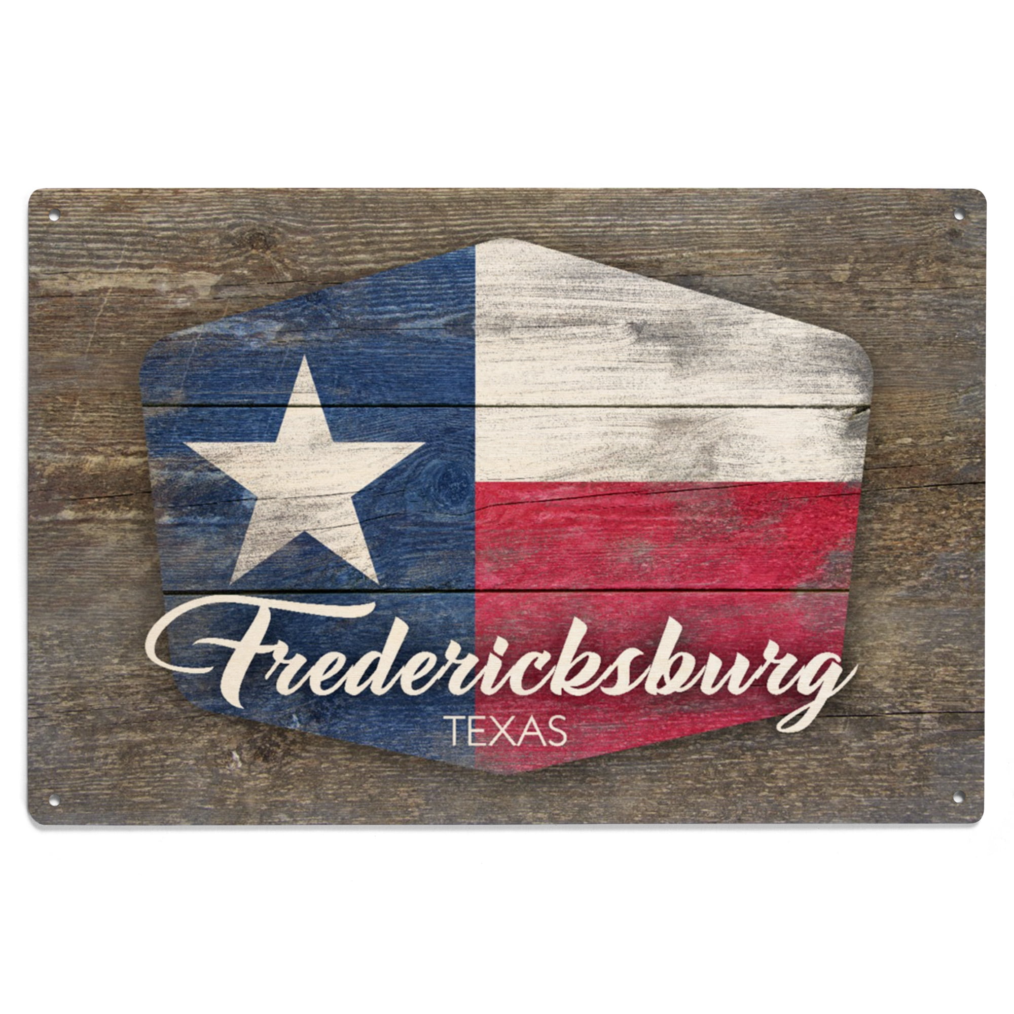 Fredericksburg, Texas, Rustic Texas State Flag, Contour Birch Wood Wall ...