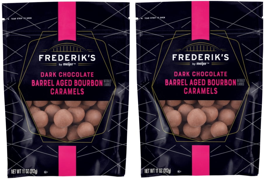 Frederik's Dark Chocolate Barrel Aged Bourbon Caramels, 11 Ounce (Pack ...