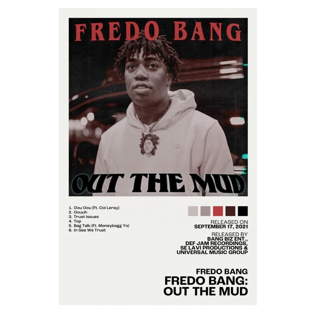 Fredo Bang Fredo Bang Out The Mud Album Cover Music Poster Rap Home ...