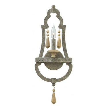 Homary French Country 3-Light Distressed Wood Candle Wall Sconce ...