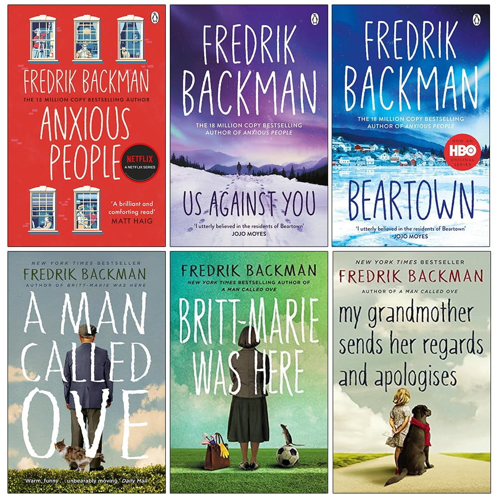 Fredrik Backman Collection 6 Books Set (Anxious People, Us Against You ...