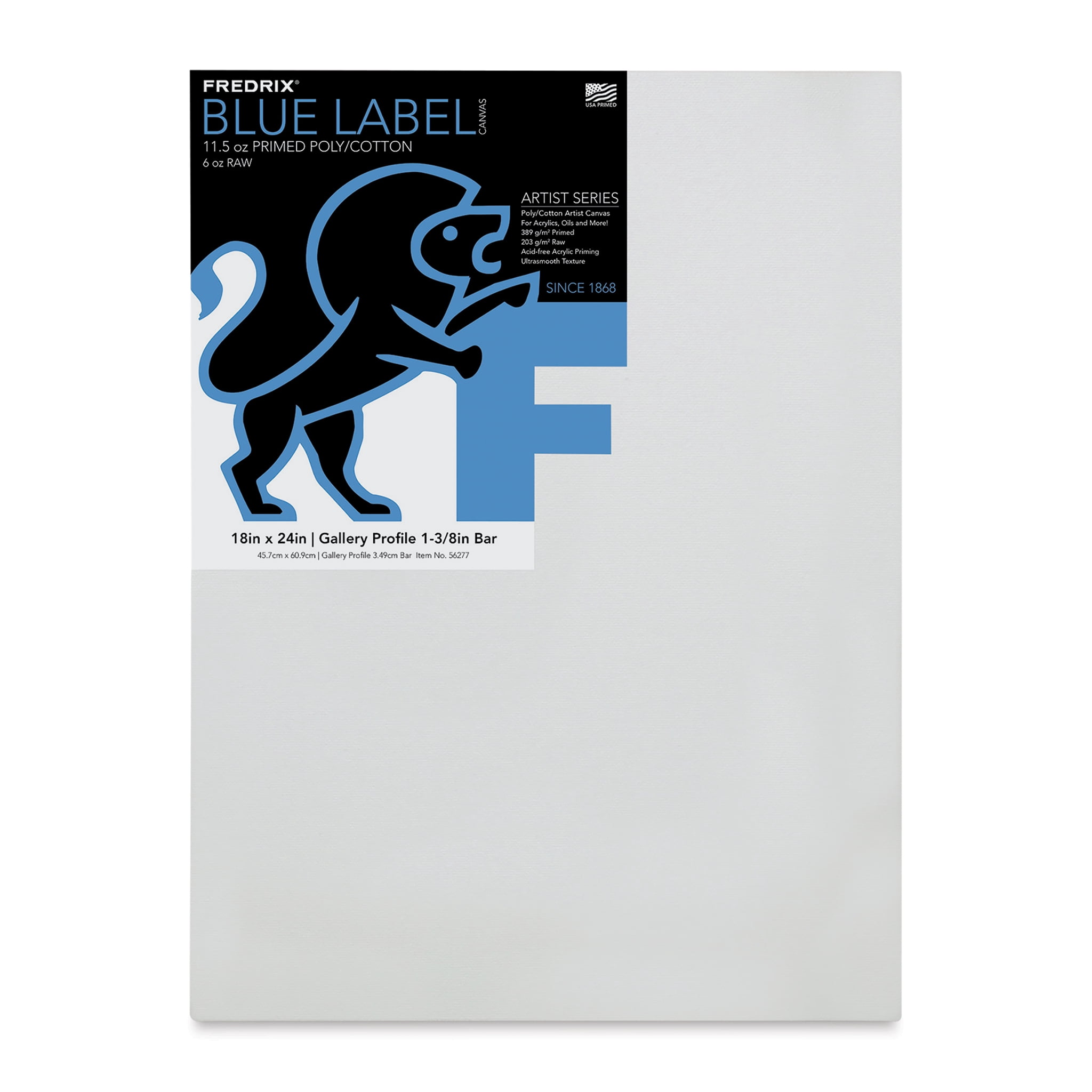 Fredrix Blue Label Cotton Canvas - 18" x 24", Gallery Profile 1-3/8 ...