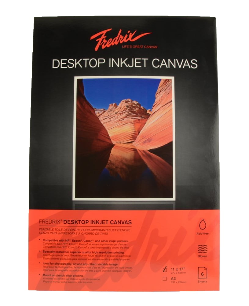 Fredrix Desktop Inkjet Canvas, 11 x 17 in, Clear, Pack of 10 - Walmart.com