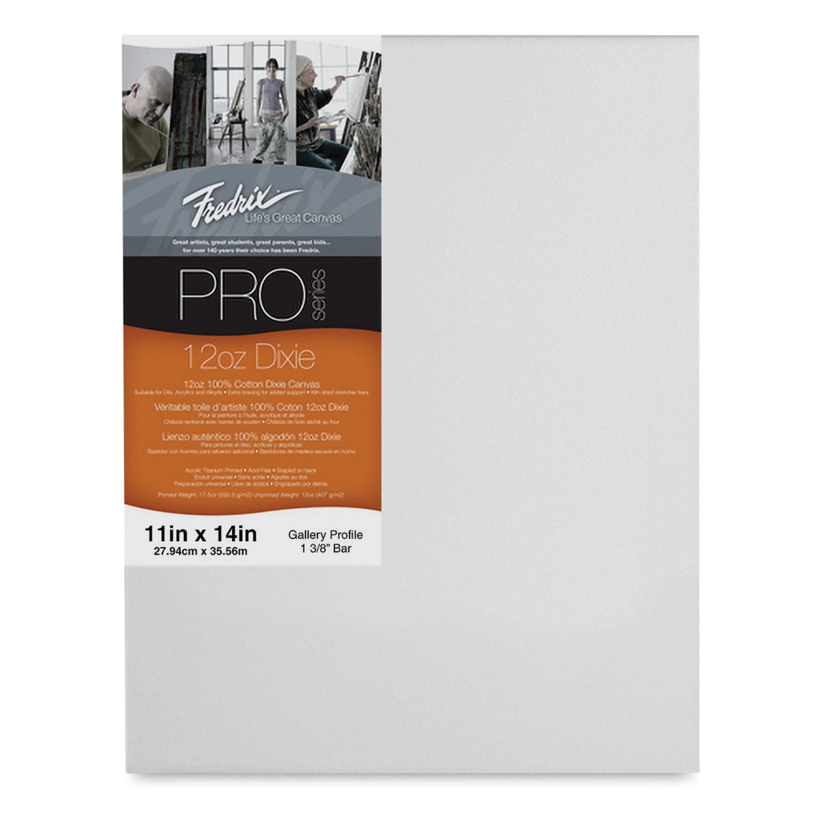 Fredrix Pro Series Dixie Gallery Profile Canvas - 11" x 14", 1-3/8 ...