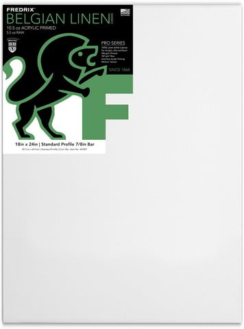 Fredrix Pro Series Traditional Profile Belgian Linen Canvas - 18" x 24 ...