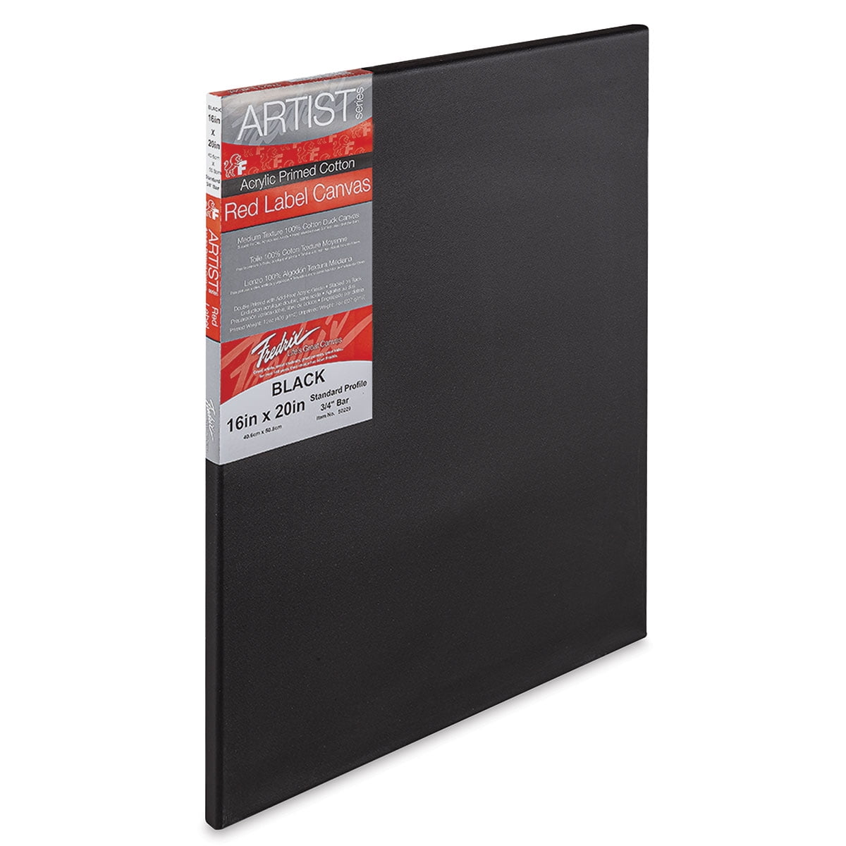 Fredrix Red Label 3/4" Profile Black Canvas - 16" x 20" - Walmart.com