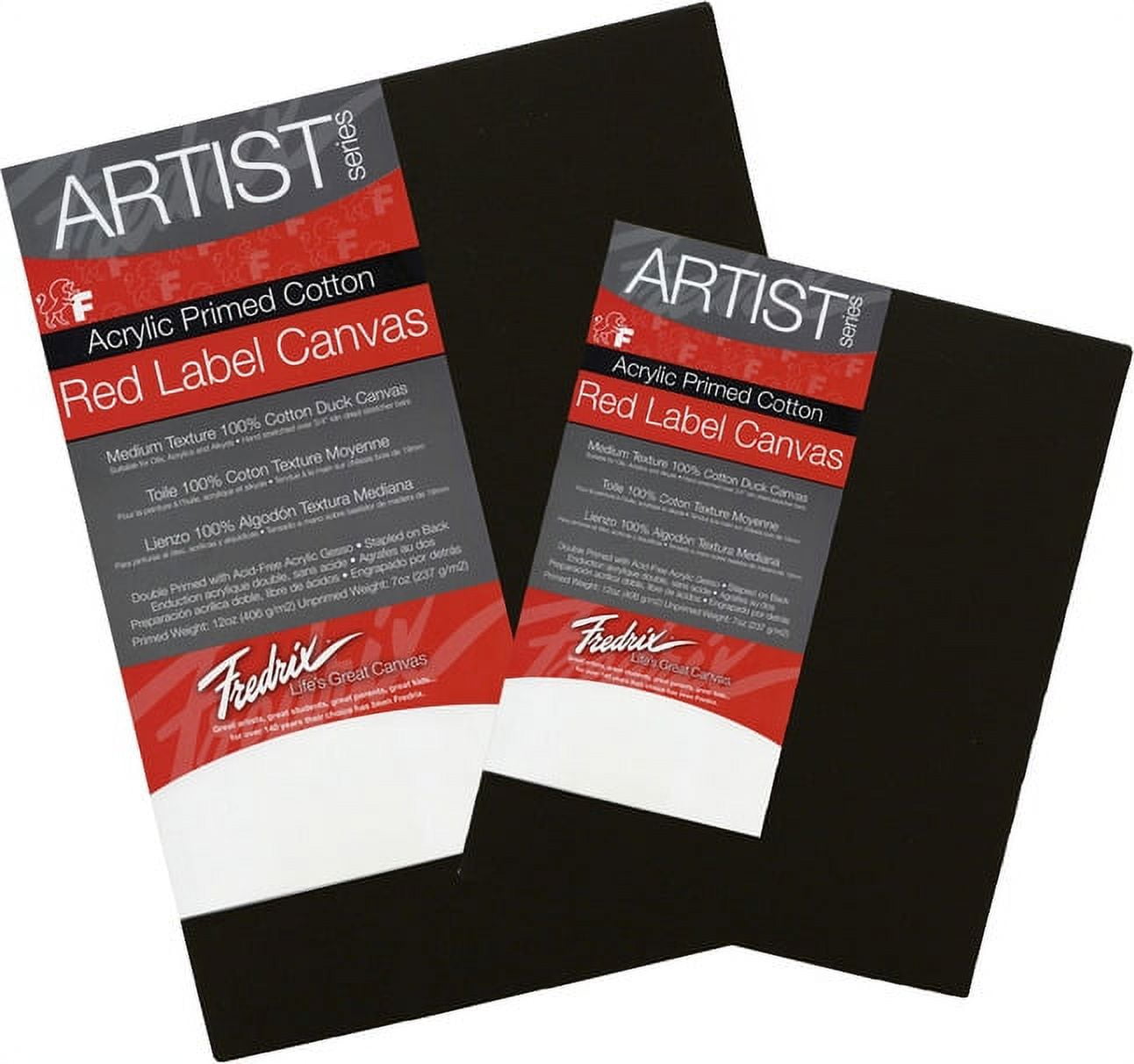 Fredrix Red Label Canvas 12 x 16 in, Black - Walmart.com
