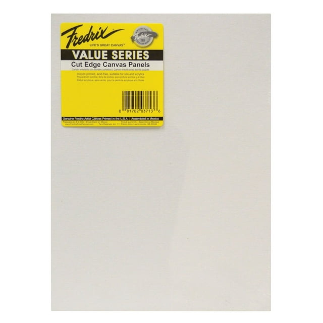 Fredrix Value Series Cut Edge Canvas Panel, 11 x 14 in, White, Pack of ...