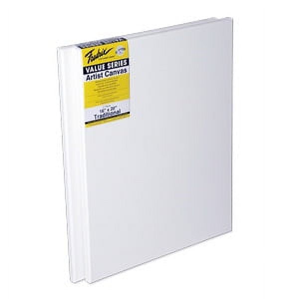 Fredrix Value Series Stretched Canvas - 16" x 20", Pkg of 2, Back ...