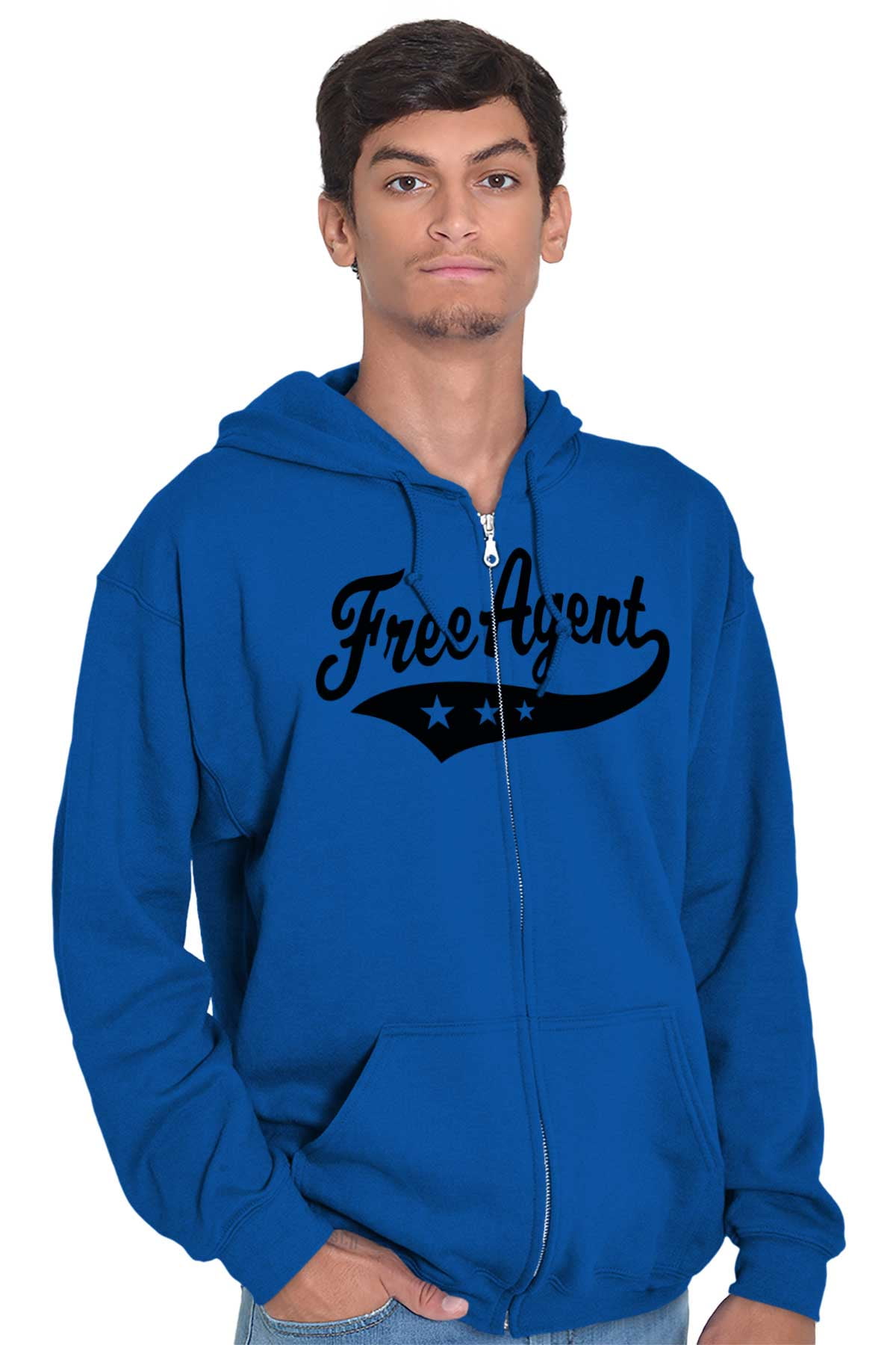 Free Agent Sports Team Fanatic Club Zip Up Hoodie Men's Women's Brisco ...