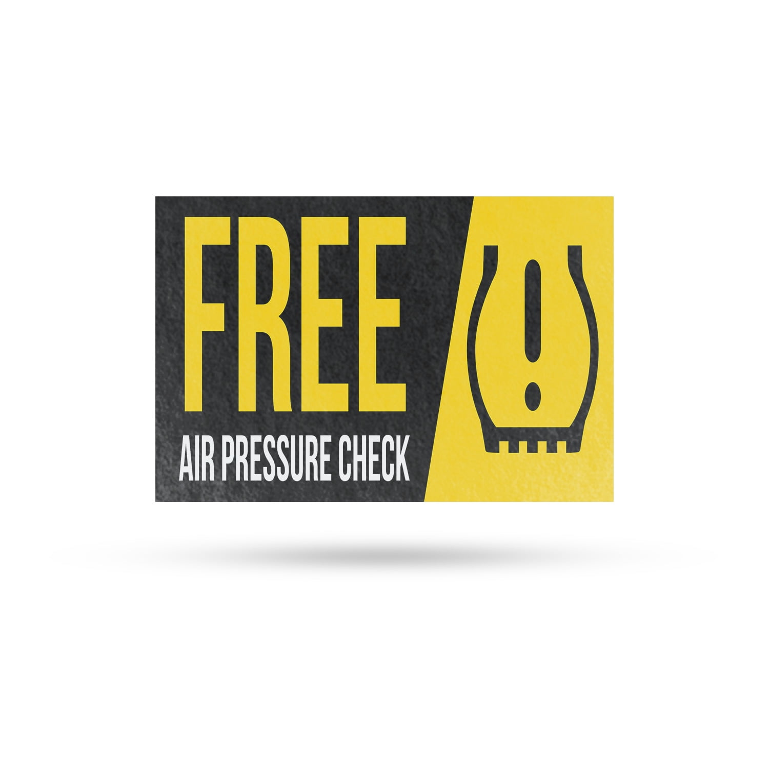 Free Air Pressure Check Vinyl Decal 12 Inch x 16 Inch Weatherproof ...