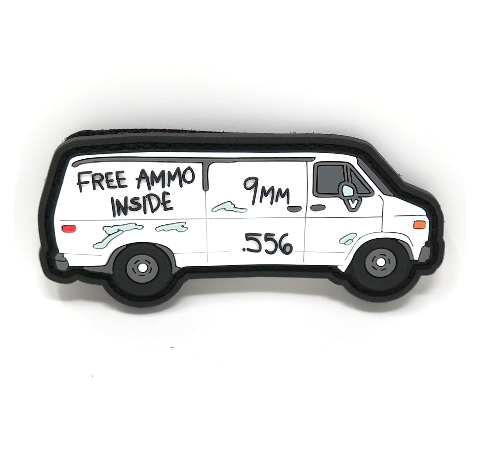 Free Ammo Van PVC Rubber Funny Tactical Hook and Loop Patch - Walmart.com