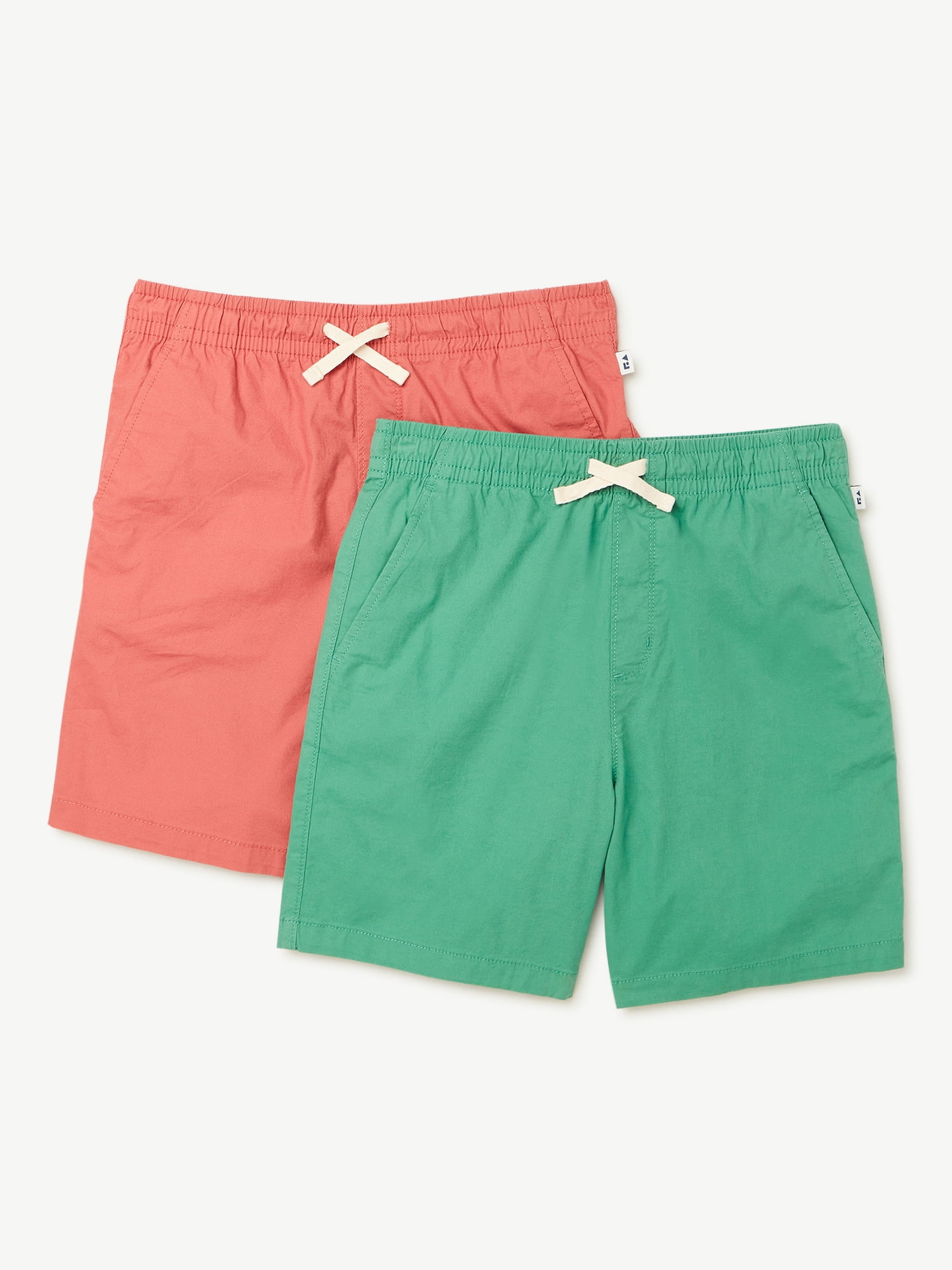 Free Assembly Boys Pull on Dock Shorts, 2-Pack, Sizes 4-18 - Walmart.com