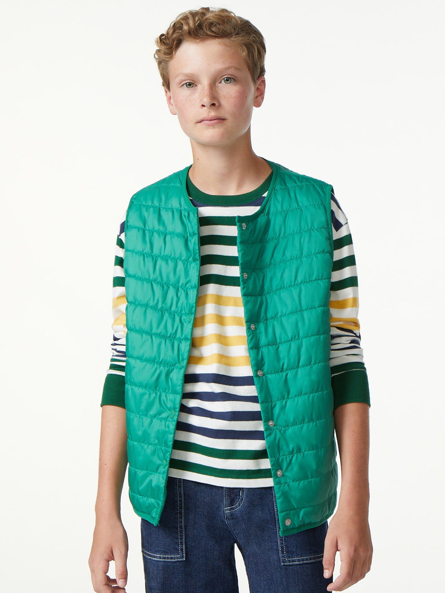 Free Assembly Boys Solid Packable Vest, Sizes 4-18 - Walmart.com