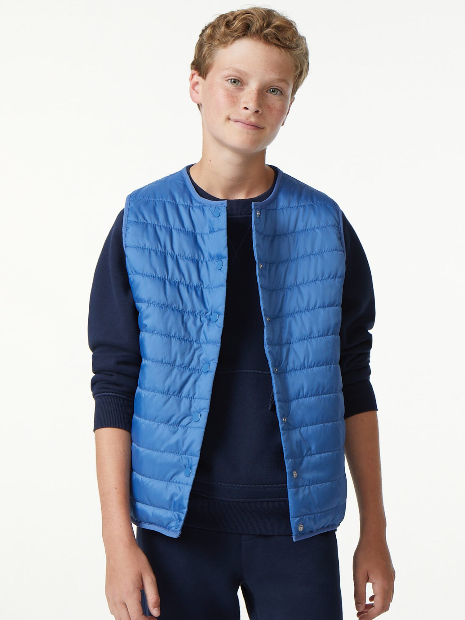 Free Assembly Boys Solid Packable Vest, Sizes 4-18 - Walmart.com