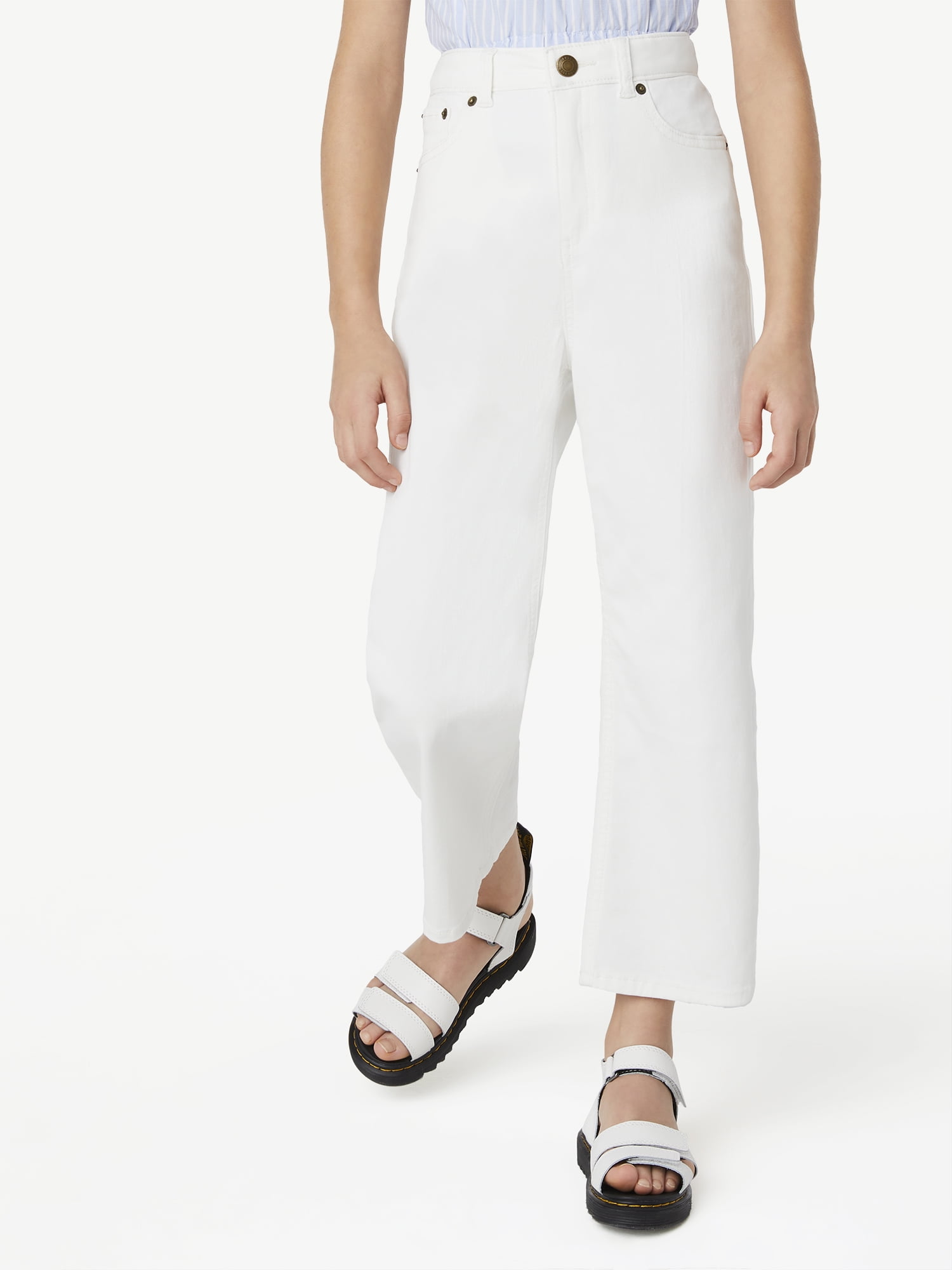 Free Assembly Girl's True Waist Wide Leg Jeans, Sizes 5-18 - Walmart.com