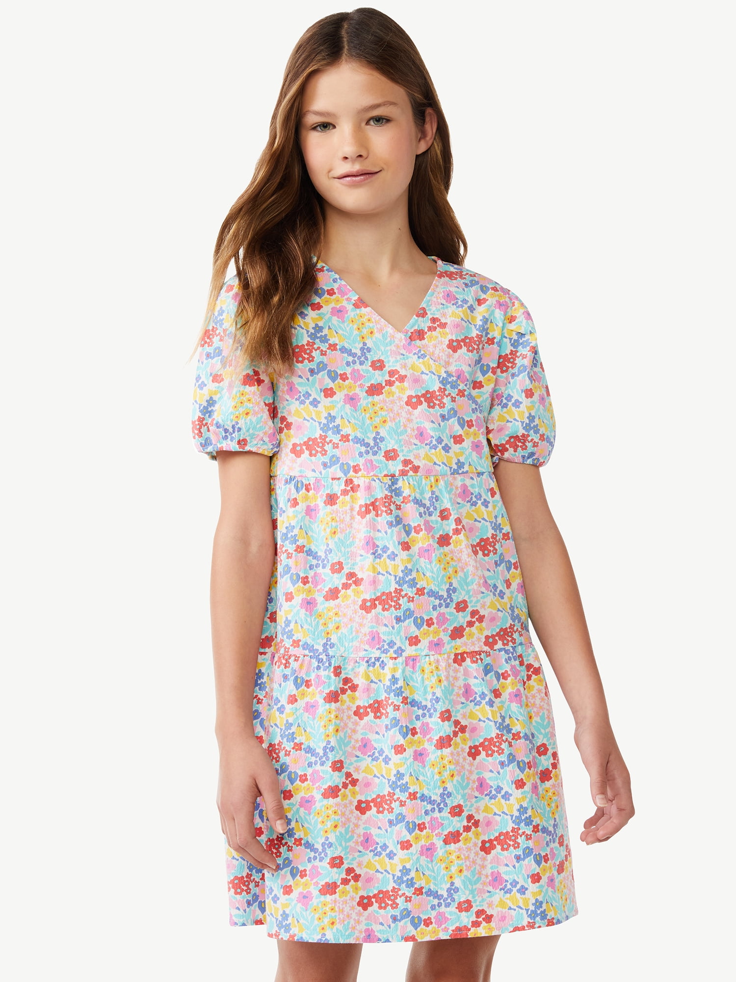 Assembly Girls Faux Tie Dress - Gingham Prints - Sizes 4-18 - Walmart.com