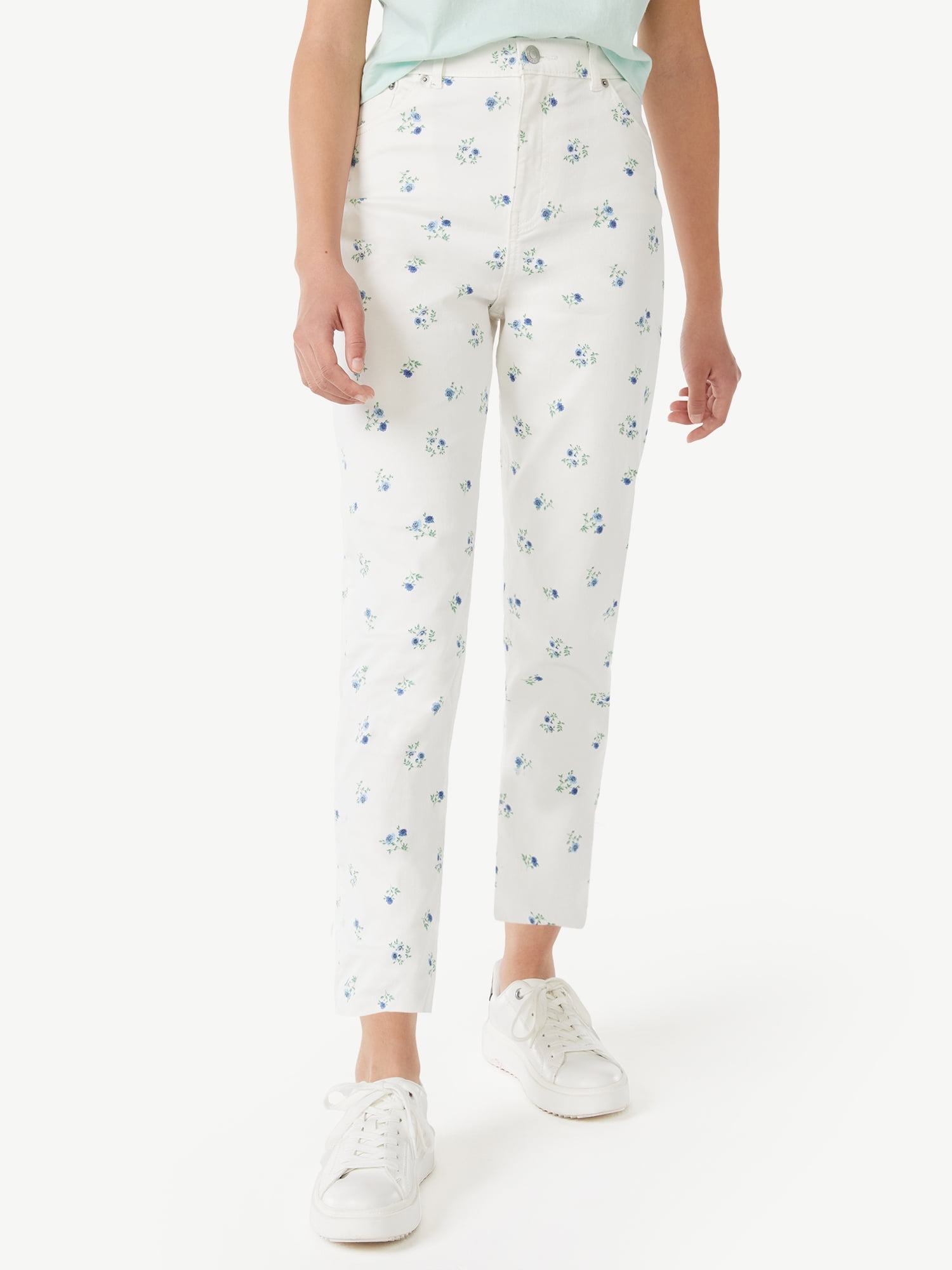 Free Assembly Girls High Rise Tapered Jeans, Sizes 4-18 - Walmart.com