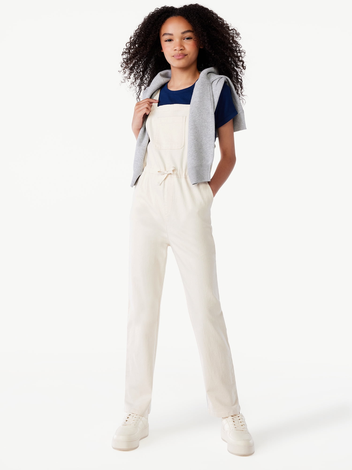 Free Assembly Girls Slouchy Overalls, Sizes 6-18 - Walmart.com