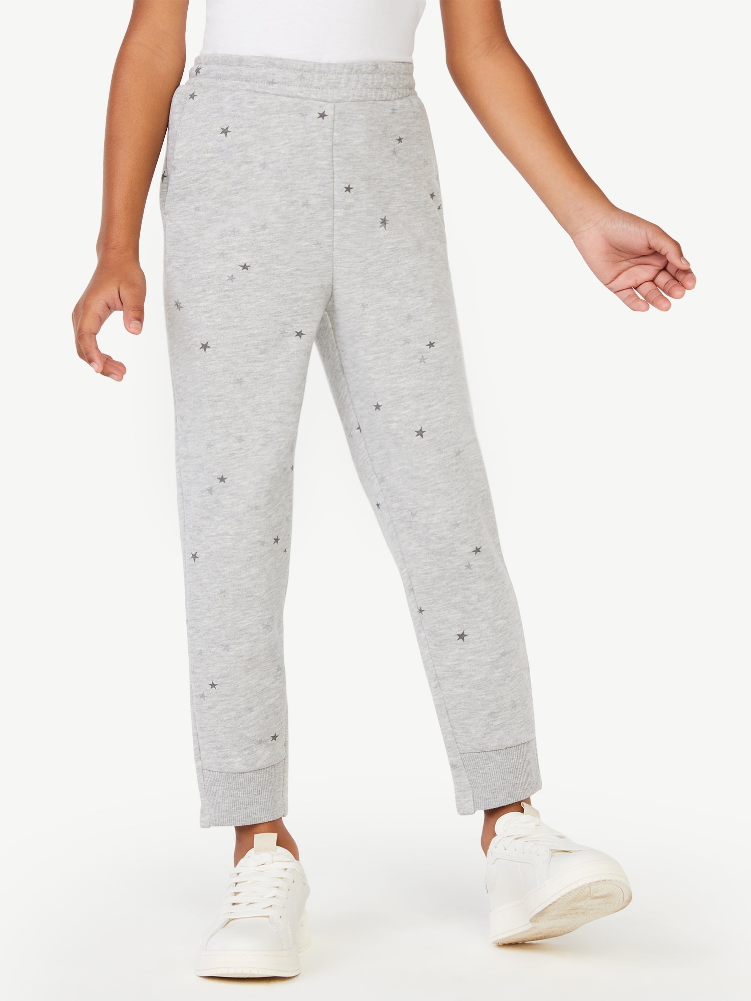 Free Assembly Girls Comfy Straight Leg Sweatpants with Pockets, Sizes 4 ...
