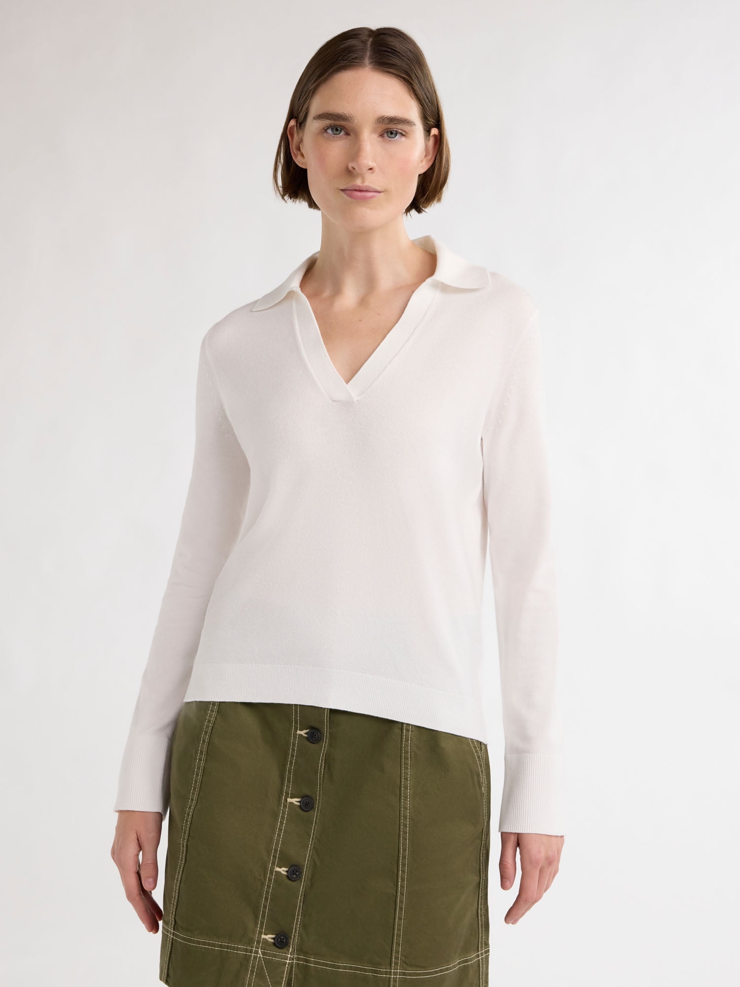 Free Assembly Cozy Yarn Polo Sweater - Walmart.com