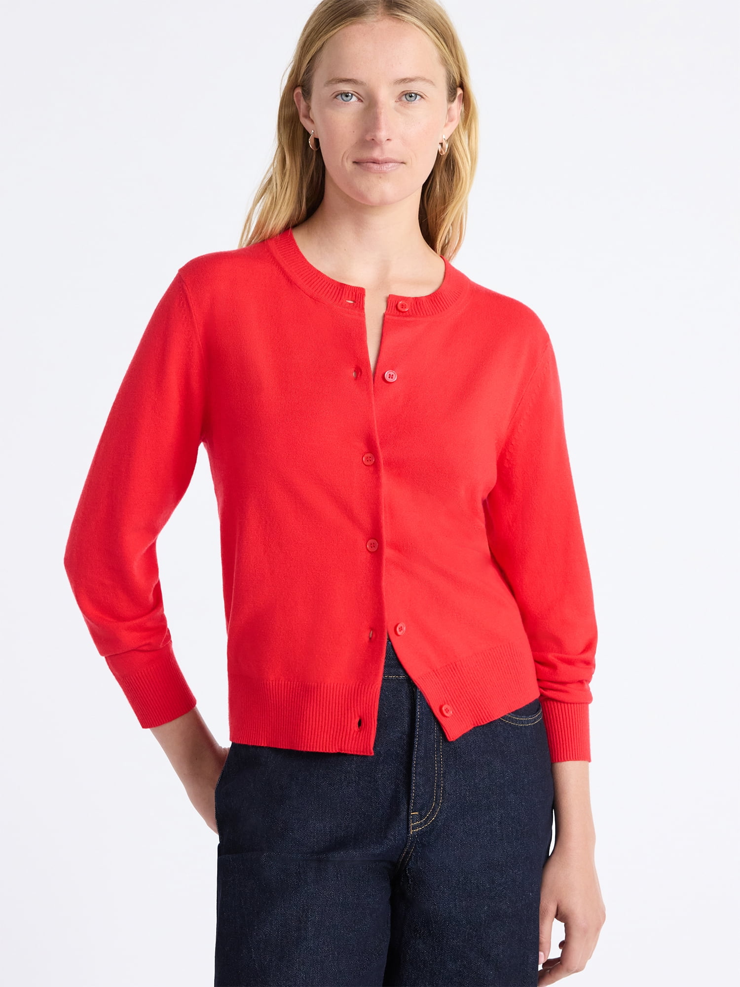 Free Assembly Women's and Women's Plus Solid, Stripe, & Print Classic ...