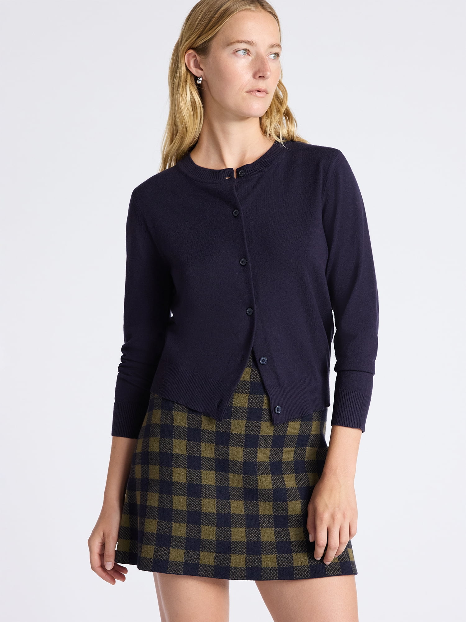 Free Assembly Women's and Women's Plus Solid, Stripe, & Print Classic ...