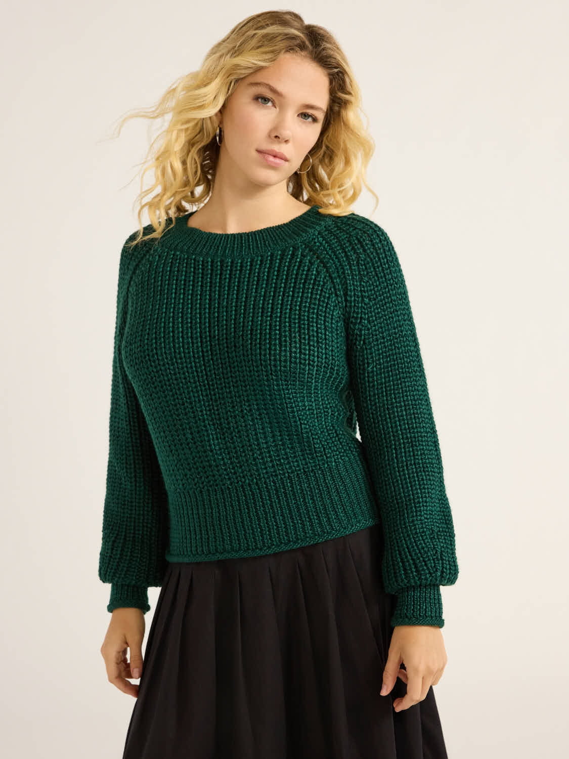 Free Assembly Women’s Pullover Sweater with Long Raglan Sleeves ...