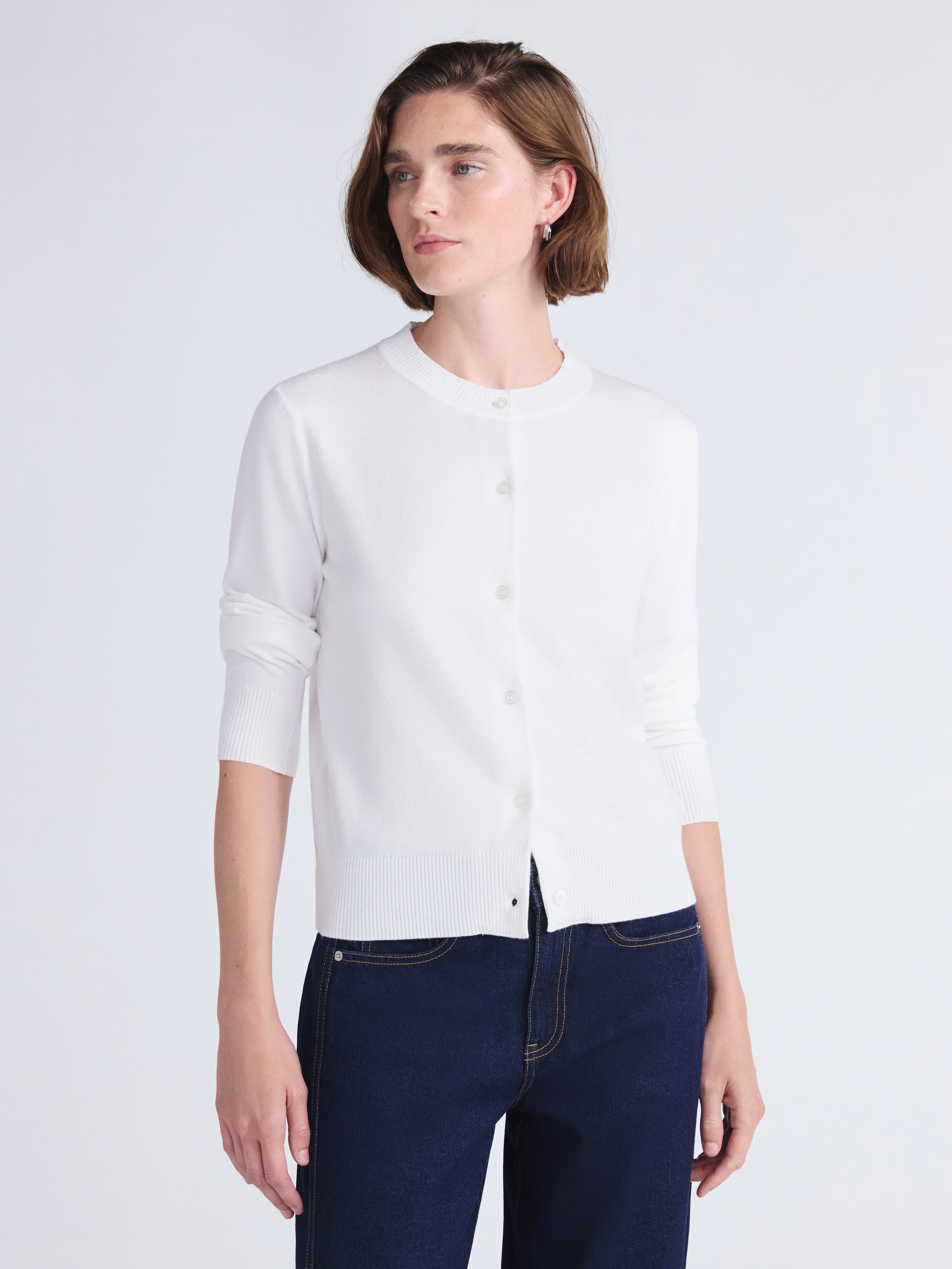 Free Assembly Women's Cozy Yarn Classic Cardigan Sweater, Midweight ...