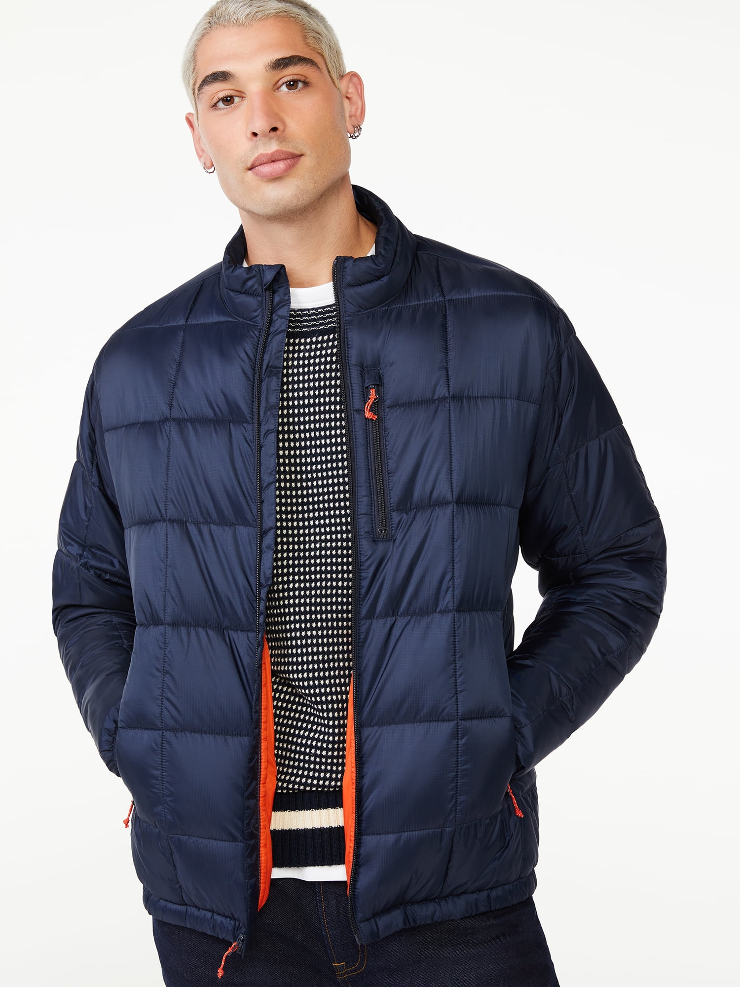Free Assembly Men's Box Quilted Jacket - Walmart.com