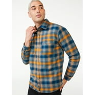 Free Assembly Men's Two-Pocket Flannel Shirt - Walmart.com