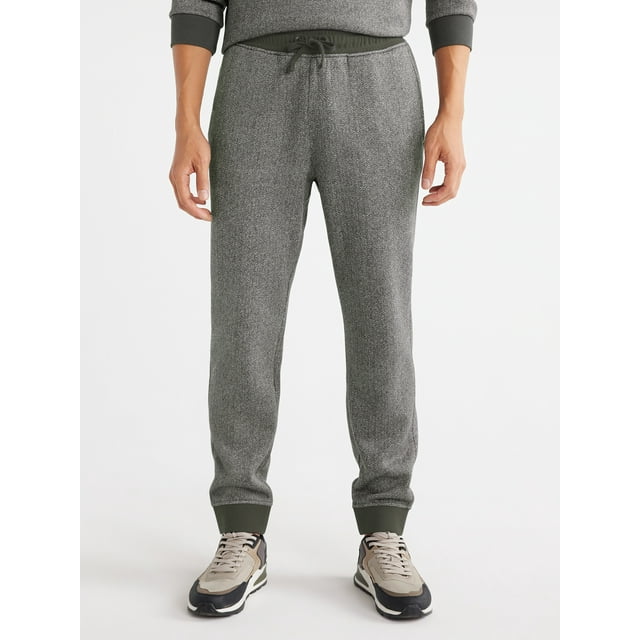 Free Assembly Men's Fleece Herringbone Sweatpants, 30-1/2" Inseam ...