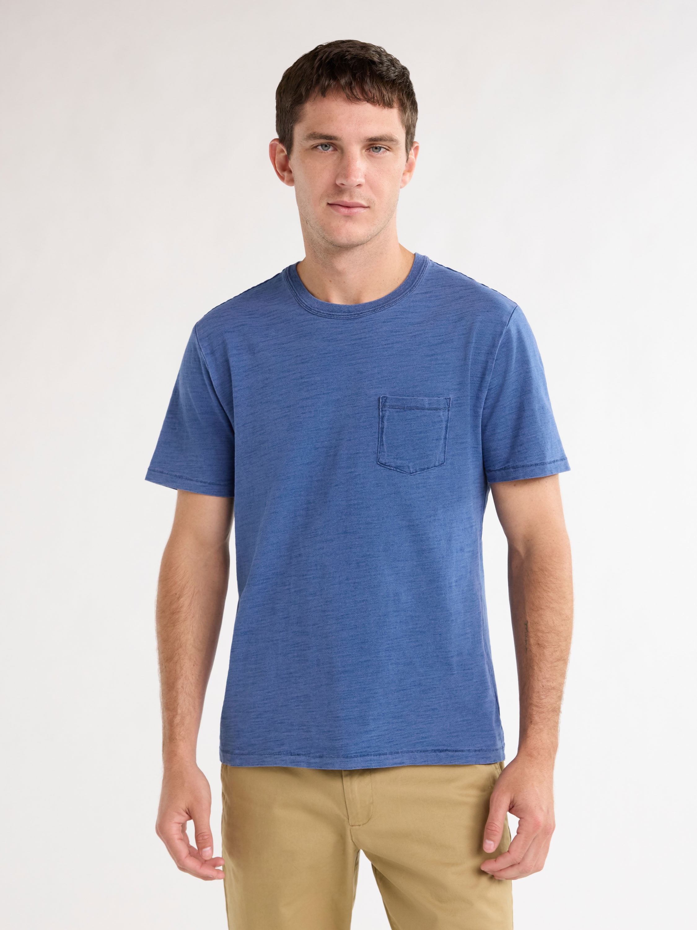 Free Assembly Men's Garment Wash Pocket Tee, Short Sleeves, Sizes S ...