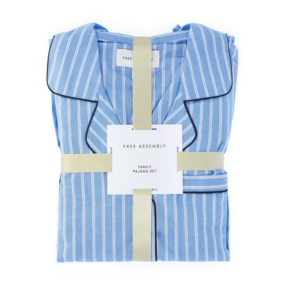 Free Assembly Matching Family Pajamas Men's Cotton Notch Collar Top and ...