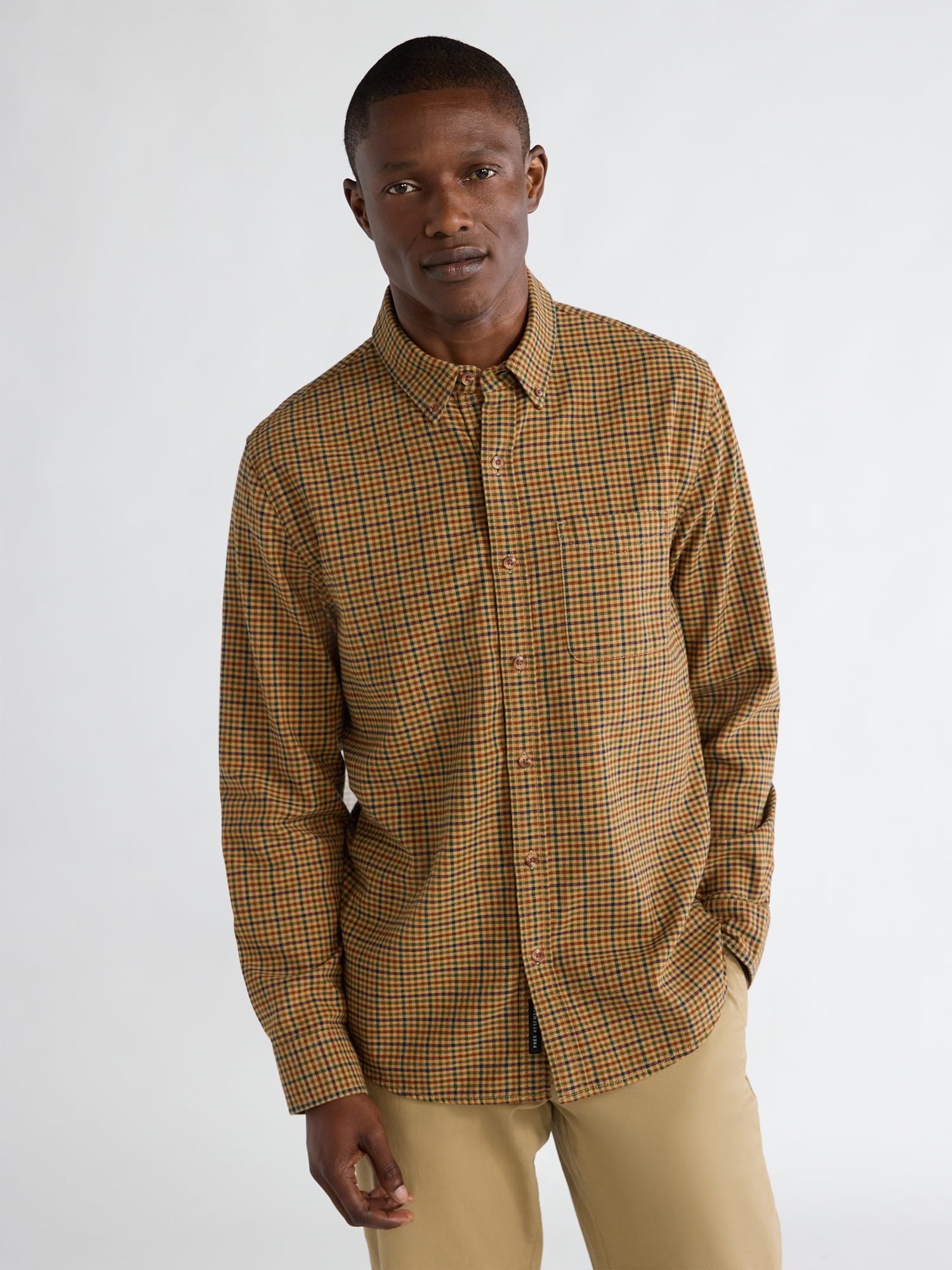 Free Assembly men's Flannel Shirt - Sizes S-3XL - Walmart.com