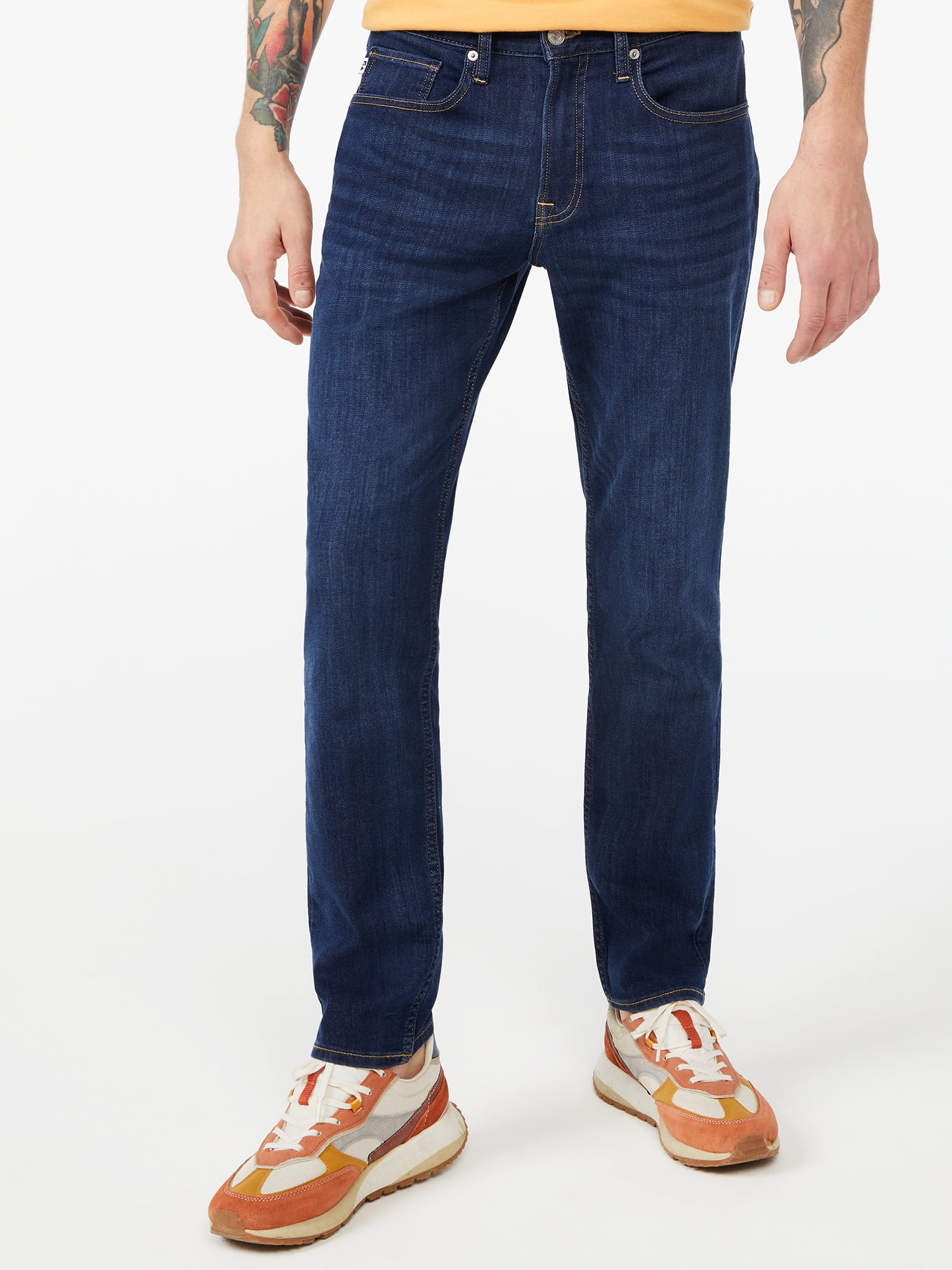 Free Assembly Men’s Mid Rise Slim Air Jeans - Walmart.com