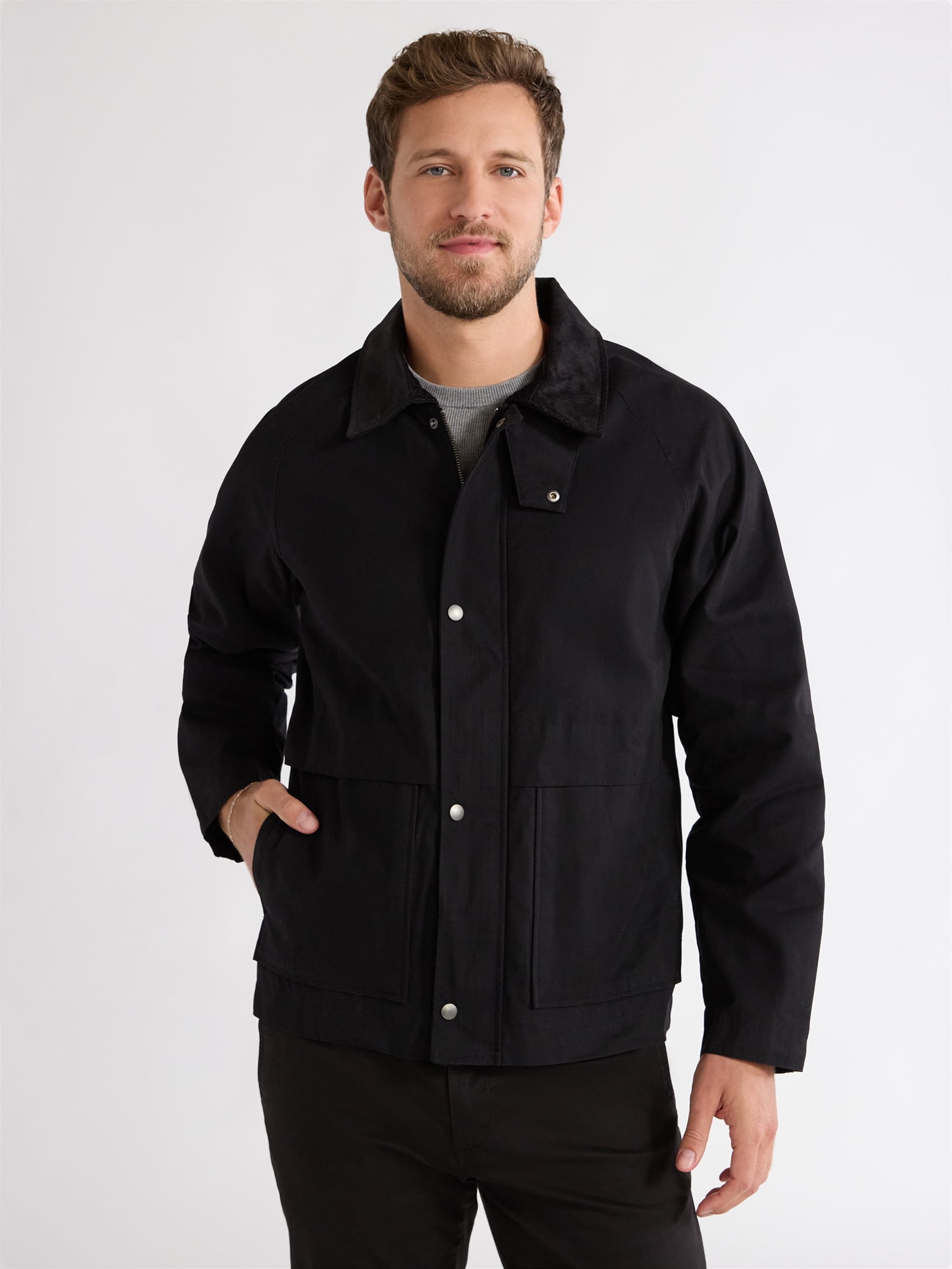 Free Assembly Men's Modern Barn Jacket, Sizes S-3XL - Walmart.com