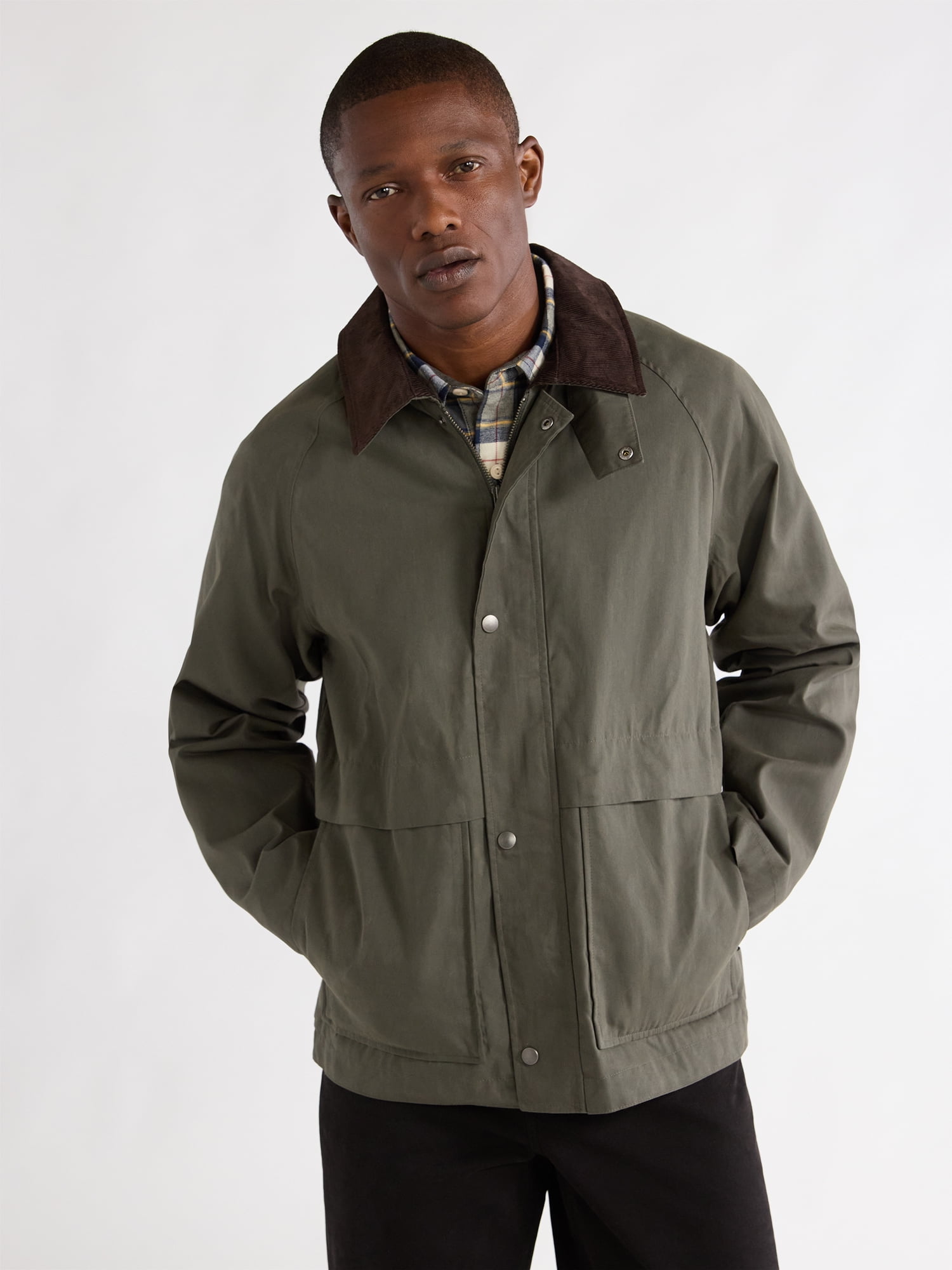 Free Assembly Men's Modern Barn Jacket, Sizes S-3XL - Walmart.com