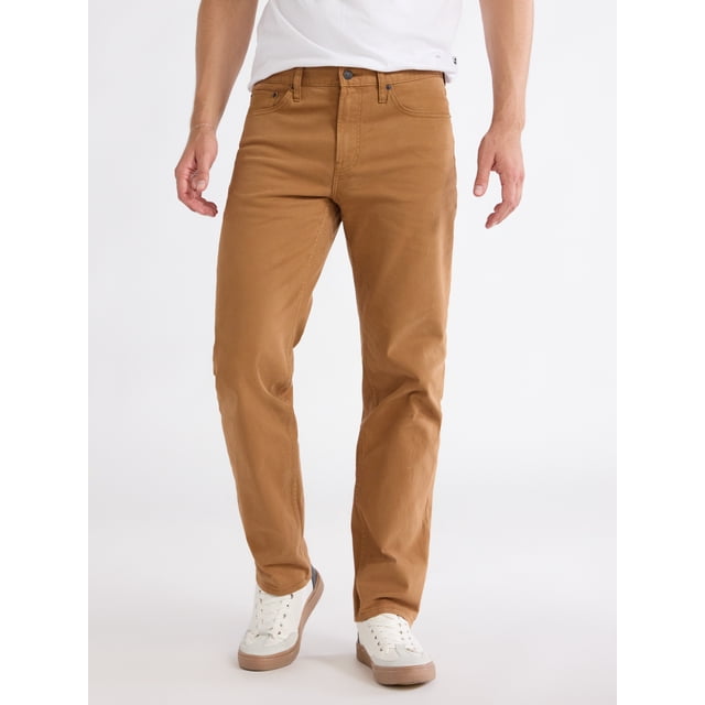 Free Assembly Men’s Modern Straight Five Pocket Pants, Sizes 30-42 ...