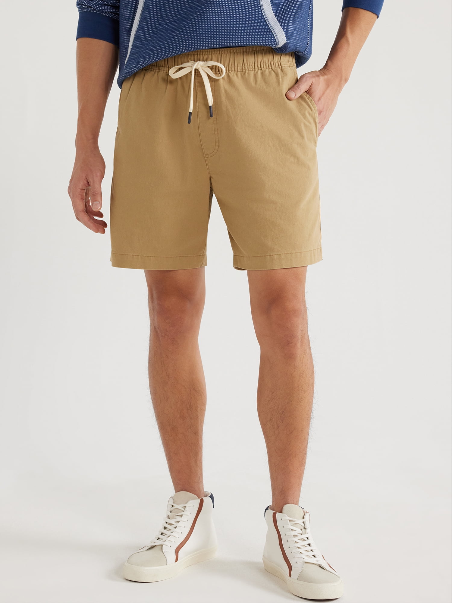 Free Assembly Men's Pull On Shorts with Drawstring, Sizes S-3XL ...