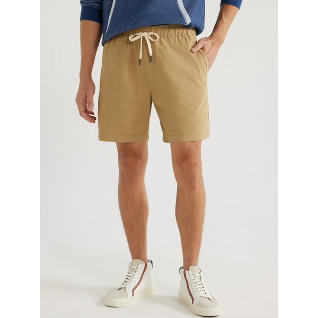Free Assembly Men's Pull On Shorts with Drawstring, Sizes S-3XL ...