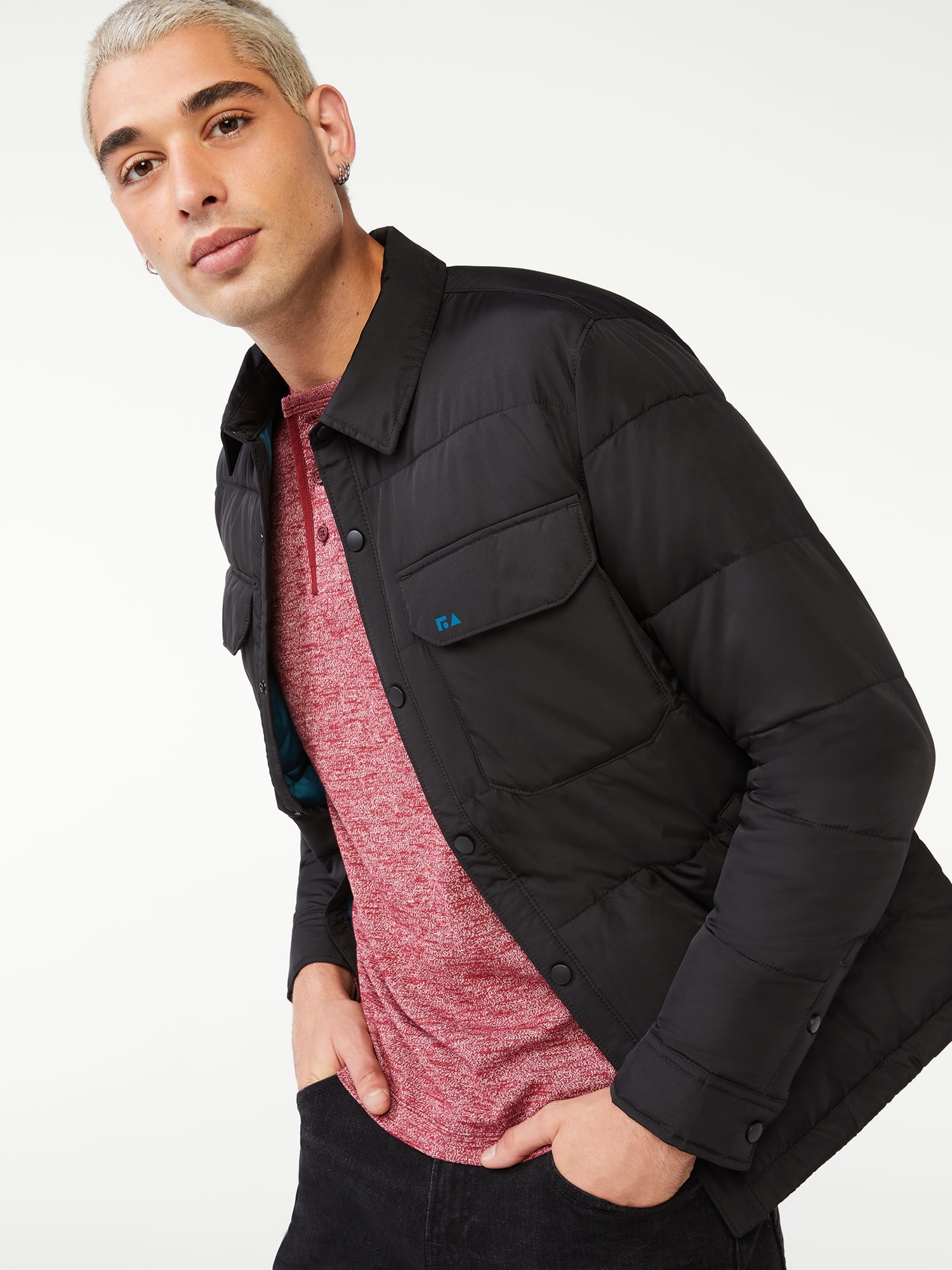 Free Assembly Men's Quilted Layering Jacket - Walmart.com