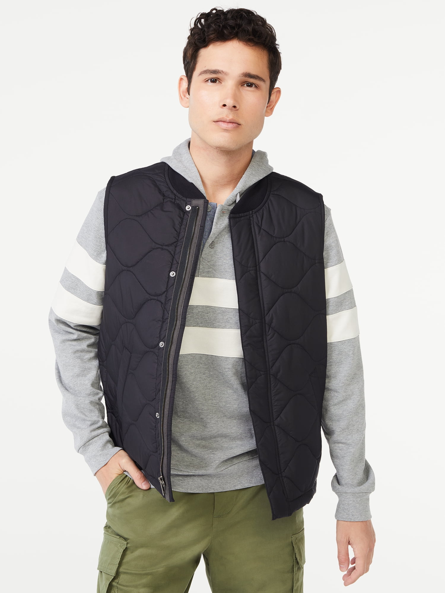 Free Assembly Men's Quilted Onion Pattern Vest - Walmart.com