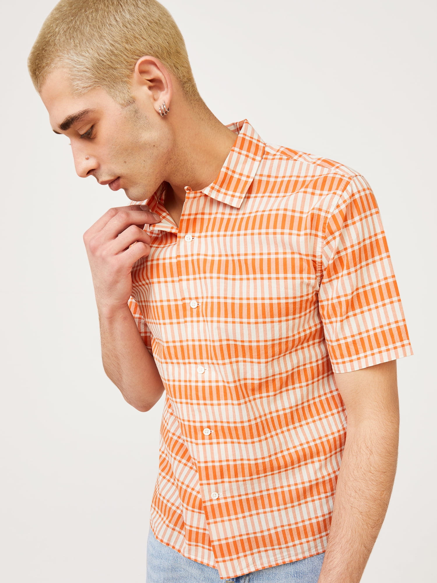 Free Assembly Men's Short Sleeve Camp Shirt - Walmart.com